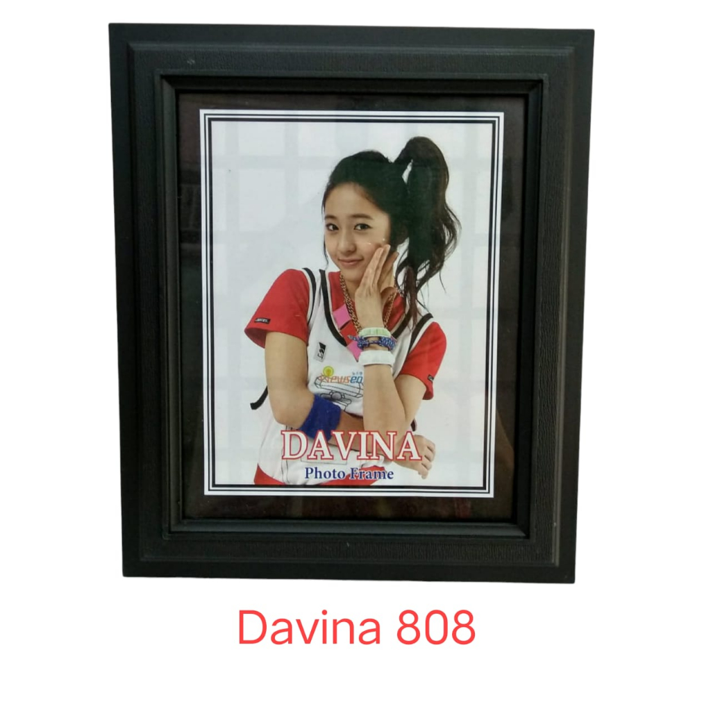 Jual BINGKAI FOTO 8R / 10R ( 20X25 CM ) DAVINA TYPE FRAME PLASTIK HITAM ...