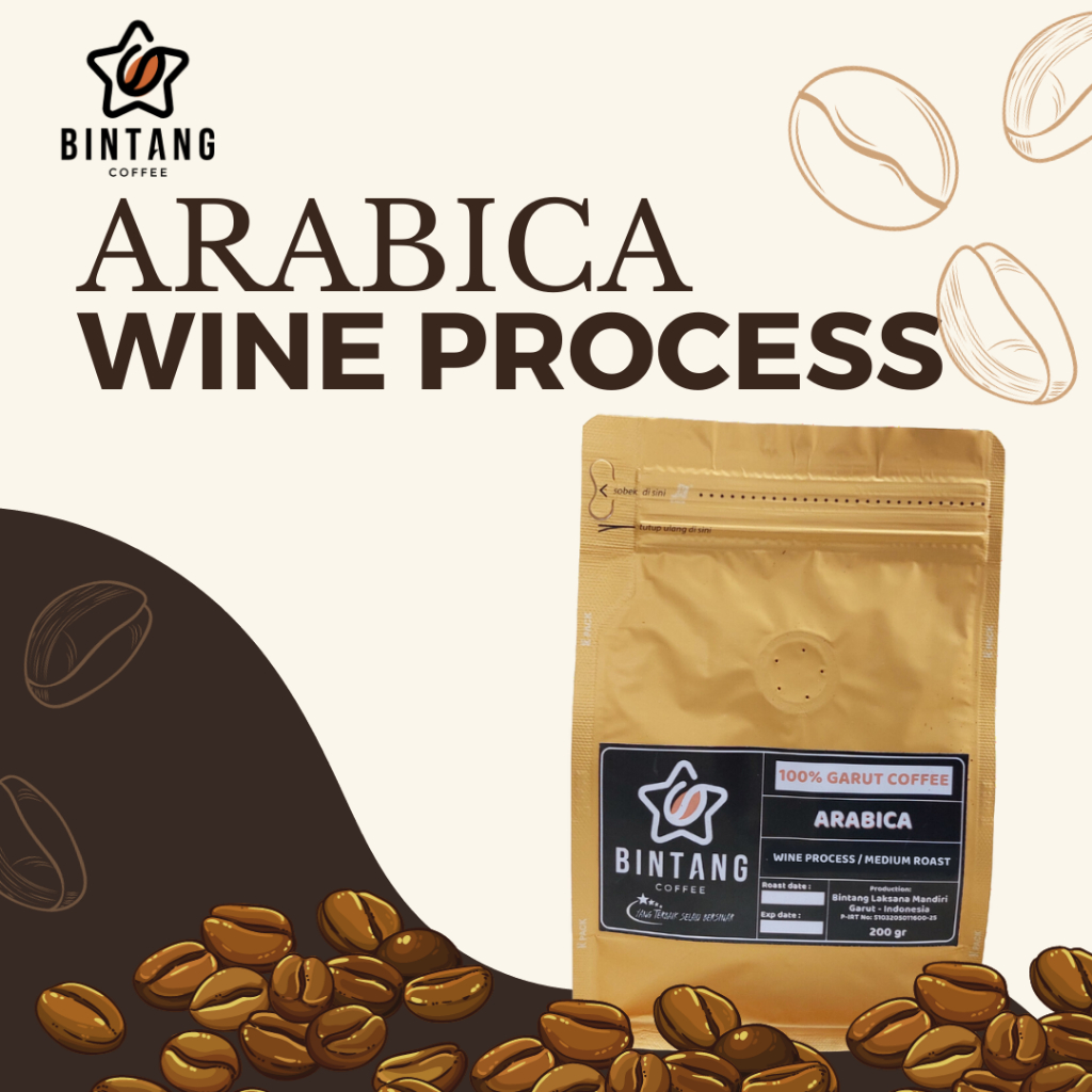 Jual Kopi Garut Arabika Proses Wine 200 gram Giling medium - Bintang ...