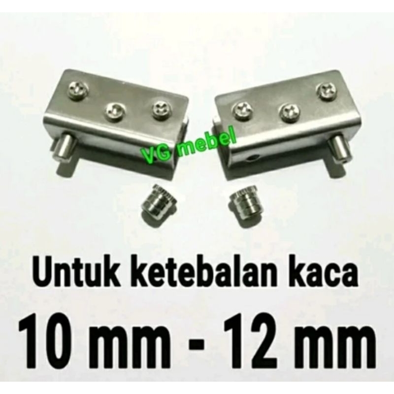Jual Engsel Pivot Lemari Kaca 10 - 12 mm / Engsel Jepit Kaca Stainless ...