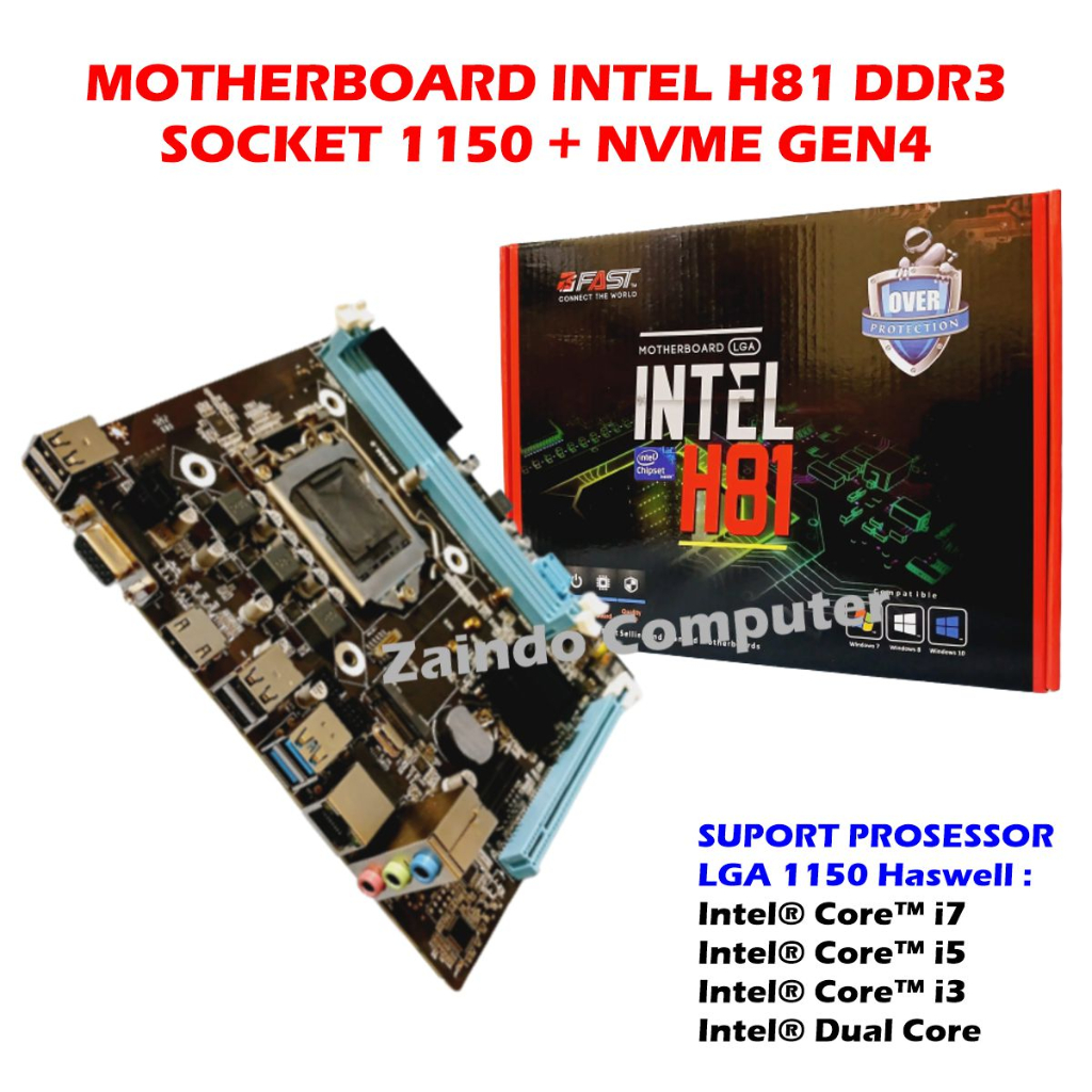 Jual MOTHERBOARD FAST H81 SOCKET 1150 DDR3, MOTHERBOARD FAST INTEL H81 ...