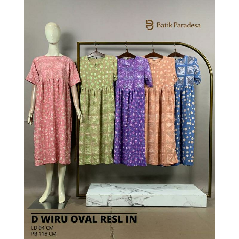 Jual Daster Batik Pekalongan Daster Busui Daster Wiru Oval Resleting ...