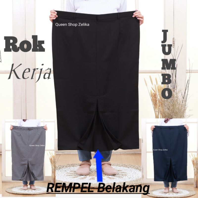 Jual ROK SPAN MODEL REMPEL BELAKANG JUMBO BIG SIZE MUAT BB 100KG / ROK ...