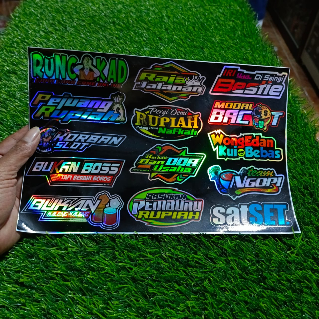 Jual Sticker Pack Racing Hologram Stiker Motor harga perlembar | Shopee ...