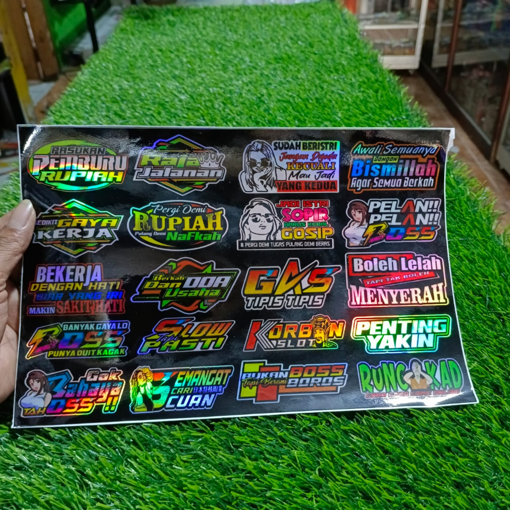 Jual Sticker Pack Racing Hologram Stiker Motor harga perlembar | Shopee ...