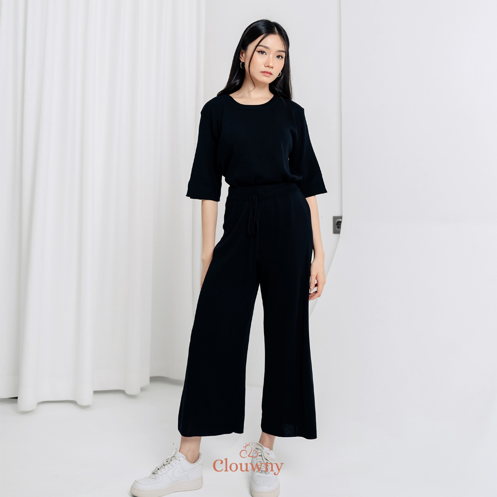 Jual Clouwny Monaco Knit Premium Set Setelan Baju Celana Wanita Fashion ...