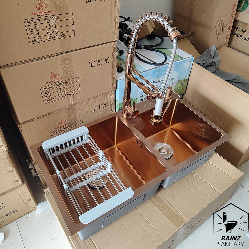 Jual Kitchen Sink / Bak Cuci Piring Rose Gold 8143 Velar Luxury Premium ...