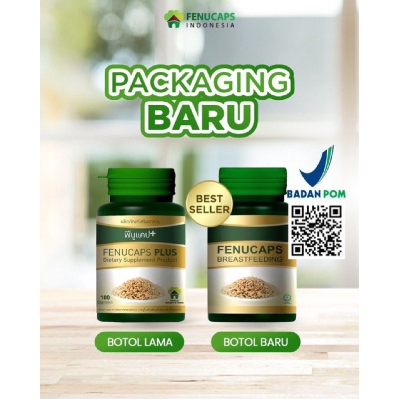 Jual READY SURABAYA FENUCAPS PLUS SEGEL 100 KAPSUL ASI BOOSTER Pelancar ...