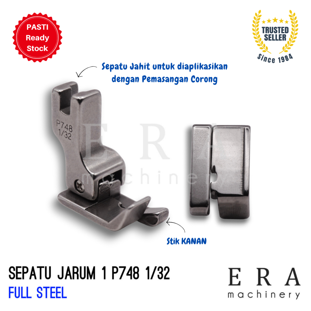 Jual Sepatu Jahit P748 Stik Kanan pasang Corong 1/32 / presser foot for ...