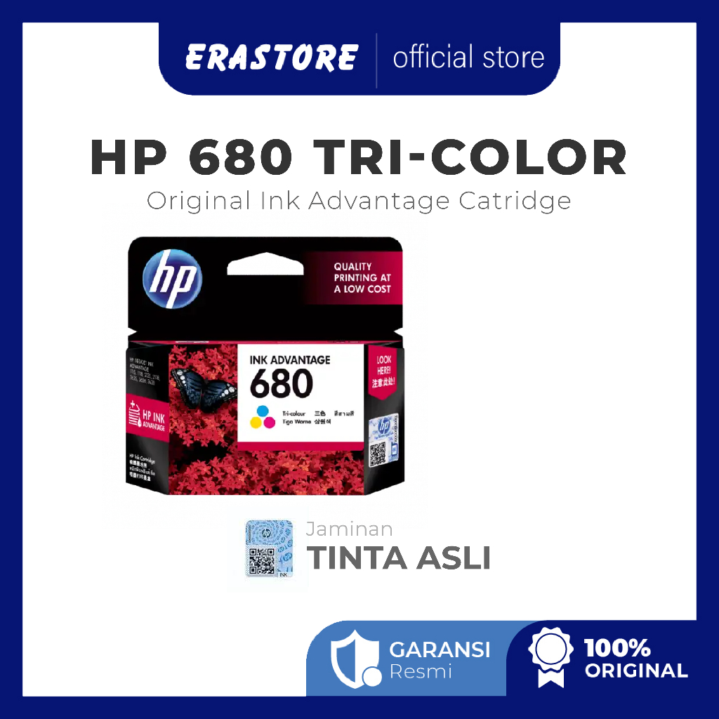 Jual HP 680 Tri-color Original Ink Advantage Cartridge (F6V26AA ...