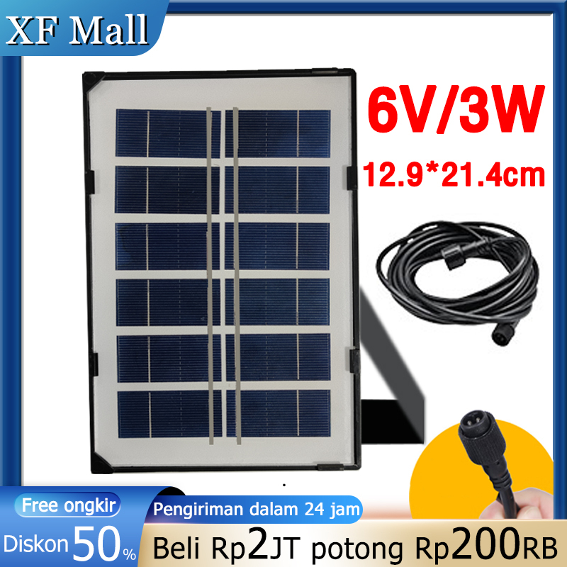 Jual solar panel 3W 12.9*21.4cm Papan solar solar cell panel surya 6V ...