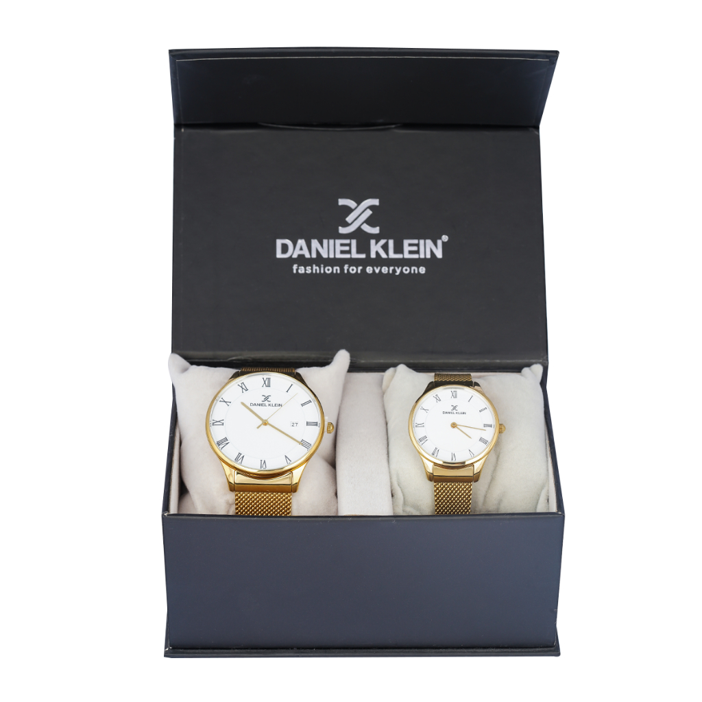 Jual Jam Tangan Couple Daniel Klein Premium DK12093-3 Couple Dial Gold ...