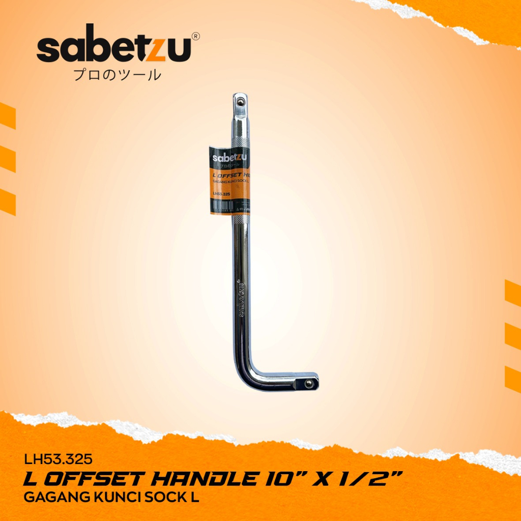 Jual SABETZU Gagang Shock L 1/2 x 10 inch Kunci Sock L Gagang Kunci Sok ...