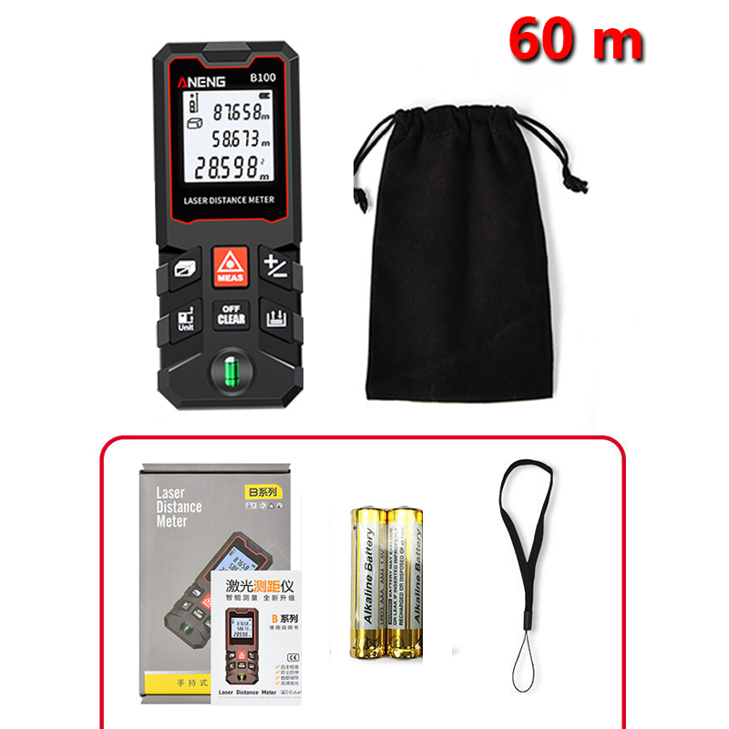 Jual Meteran Laser Digital 100 m 80m 60m 40m Laser Rangefinders Free ...