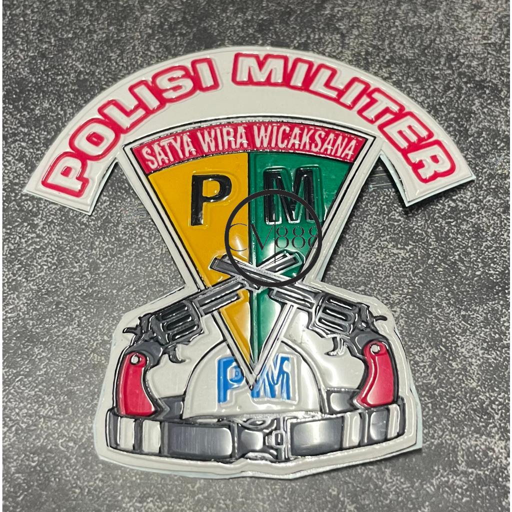 Jual Stiker PM (Pstol) - Sticker Police Militer -Stiker Polisi Militer ...