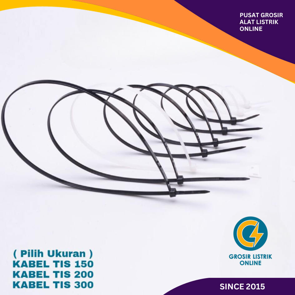 Jual KABEL TIS TIES 20CM 25CM 30CM UKURAN 3,6X200MM 3,6X250MM 3,6X300MM ...