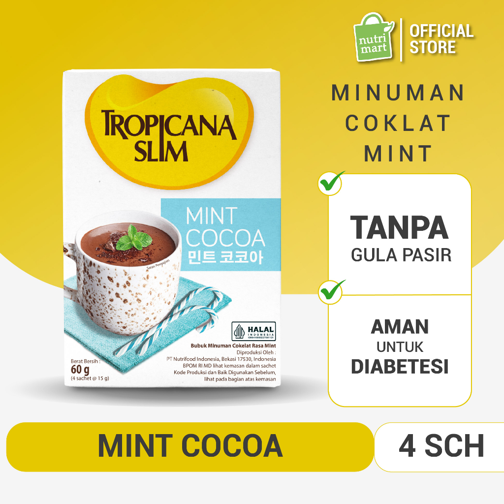 Jual Tropicana Slim Mint Cocoa 4 sachet - Minuman Cokelat Mint Nikmat ...