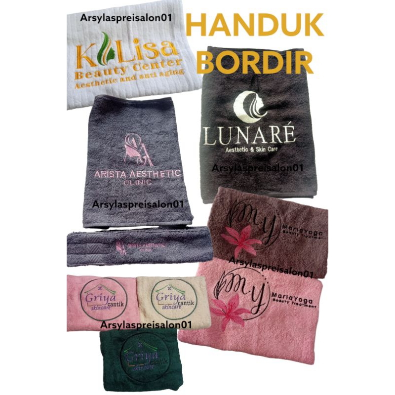 Jual HANDUK SALON BORDIR (FREE DESAIN) order minimal 12pc 3hari ...