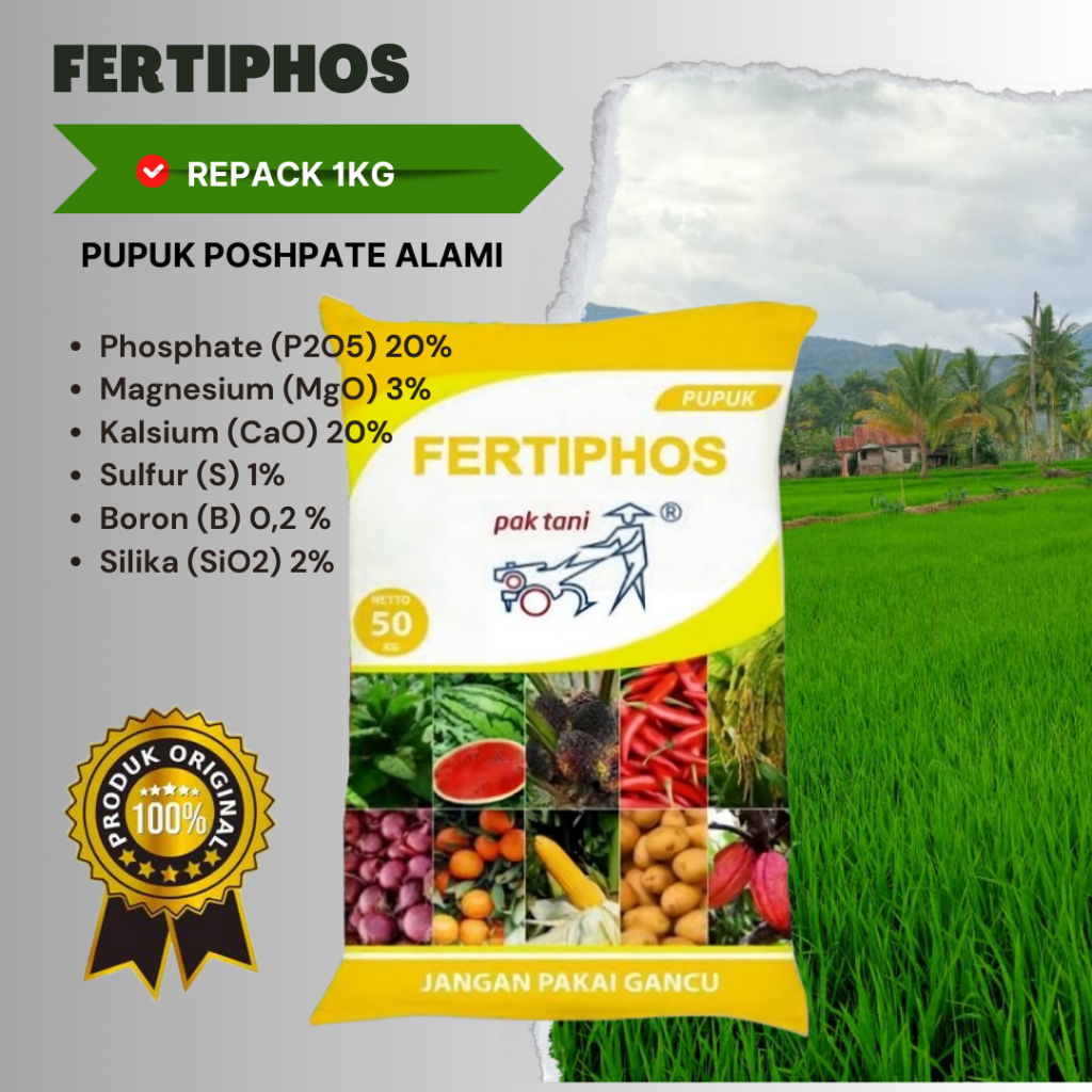 Jual PUPUK SP FERTIPHOS TSP HITAM PAK TANI REPACK 1 KG PAK TANI ...