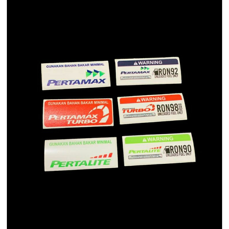 Jual Sticker Tangki Bahan Bakar Pertama Turbo Pertalite SPBU RON ...
