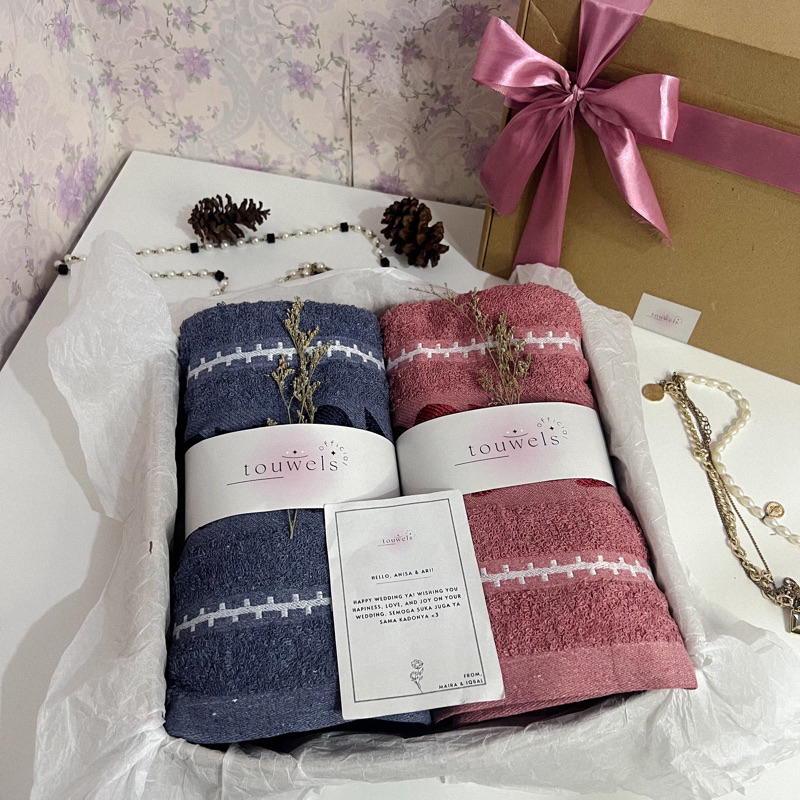 Jual Hampers Kado Handuk Souvenir / Gift Set Box Handuk Katun 70x140cm ...