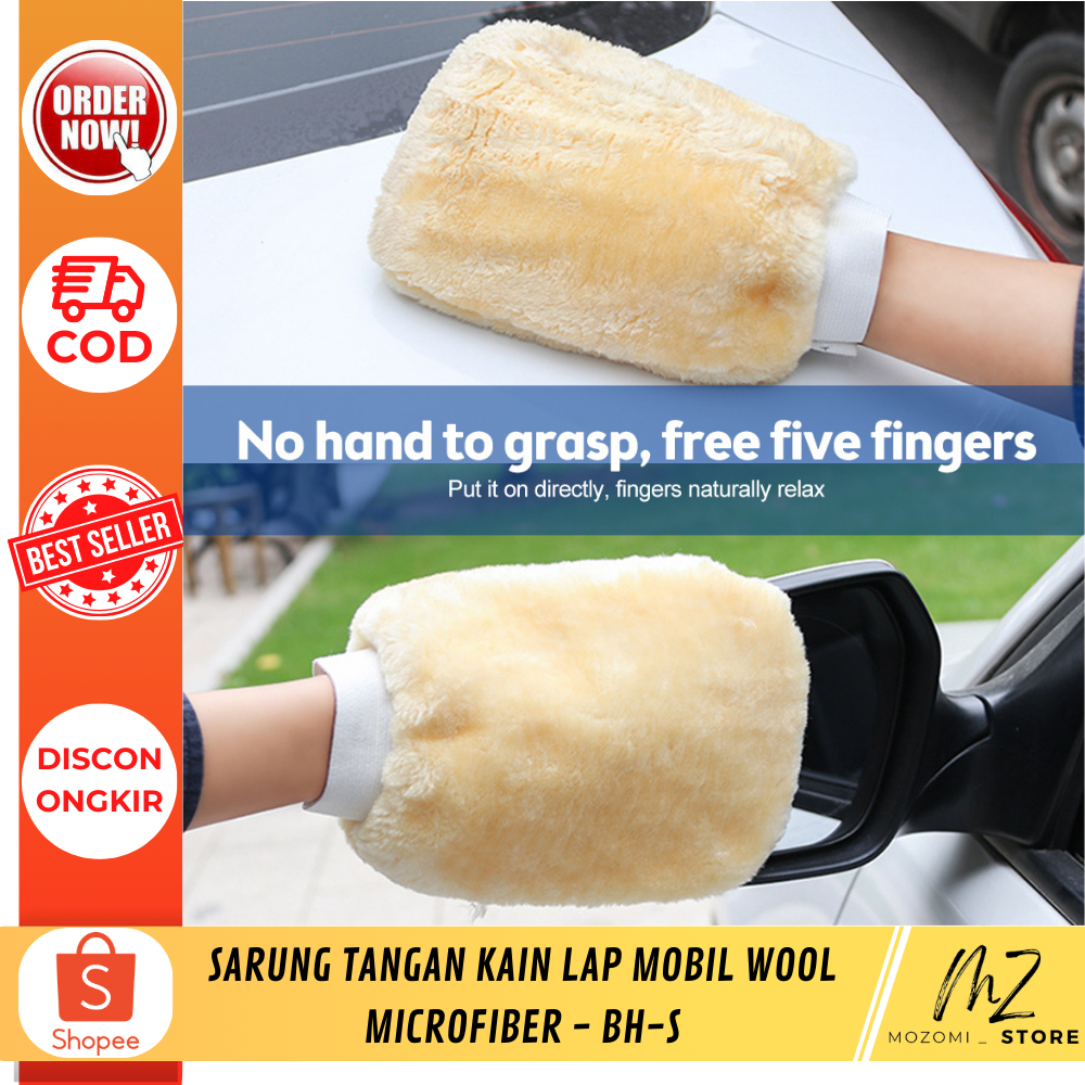 Jual Sarung Tangan Kain Lap Mobil Wool Microfiber / lap mobil motor ...