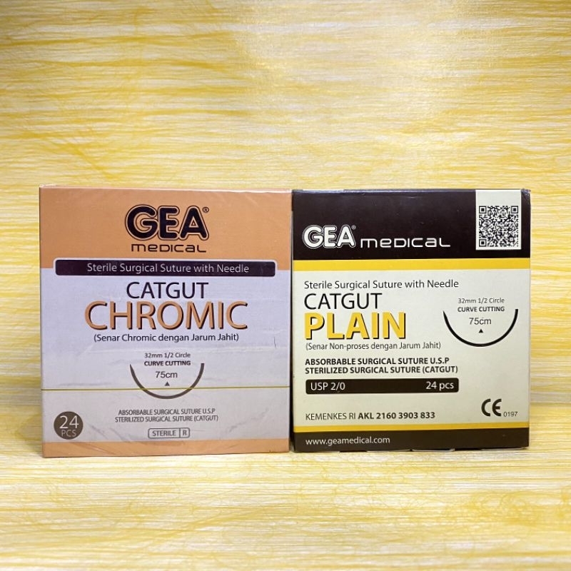 Jual GEA Catgut Chromic & Catgut Plain | Shopee Indonesia