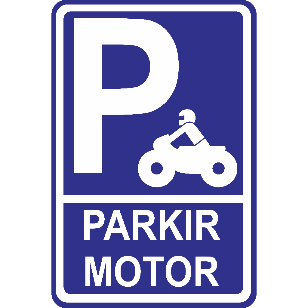 Jual Rambu Parkir Motor 40cm x 60cm, 35cm x 50 cm, plat ACP 3mm ...