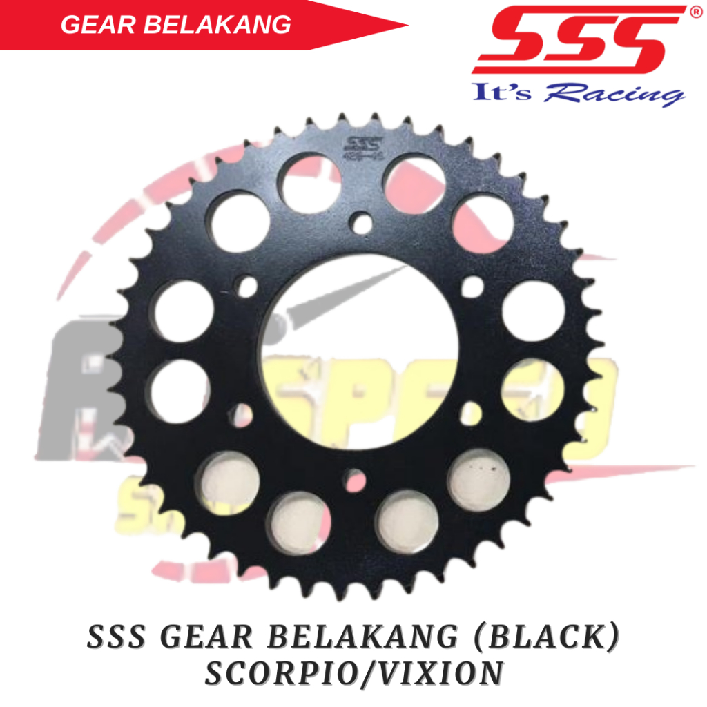 Jual SSS Racing Gear Gir Belakang Black Hitam Yamaha Scorpio Vixion MX King Byson NVL NVA R15 ...
