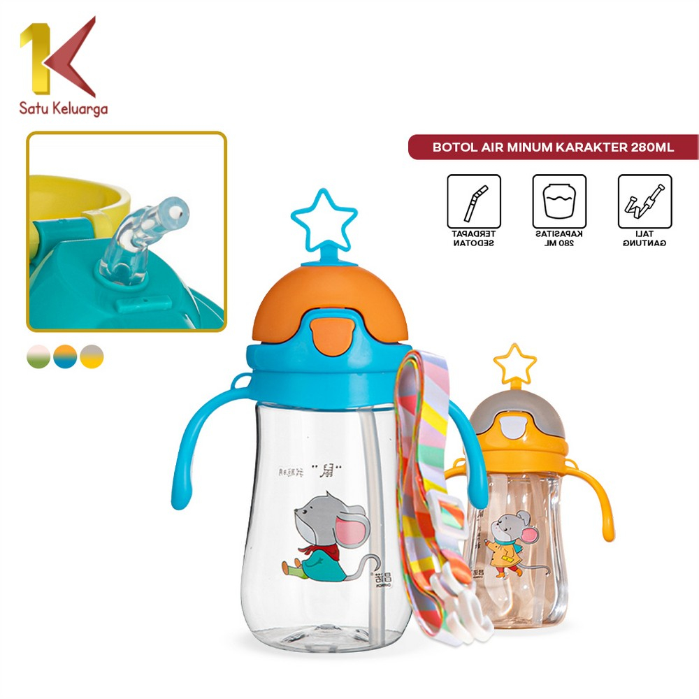 Jual Satu Keluarga Botol Minum Anak 280ML Motif Bintang C912 Botol Air ...