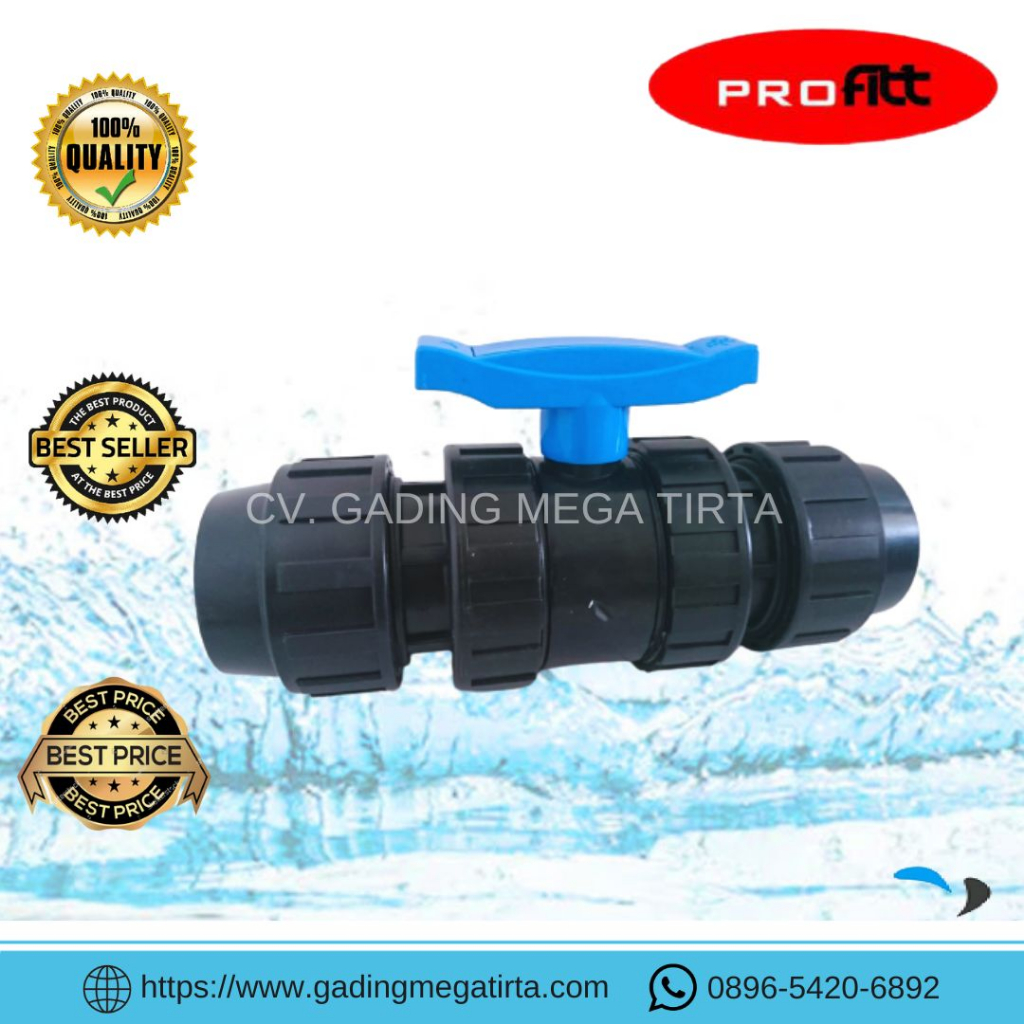 Jual Compression Fitting HDPE Ball Valve 63mm / Stop Kran 2" | Shopee ...