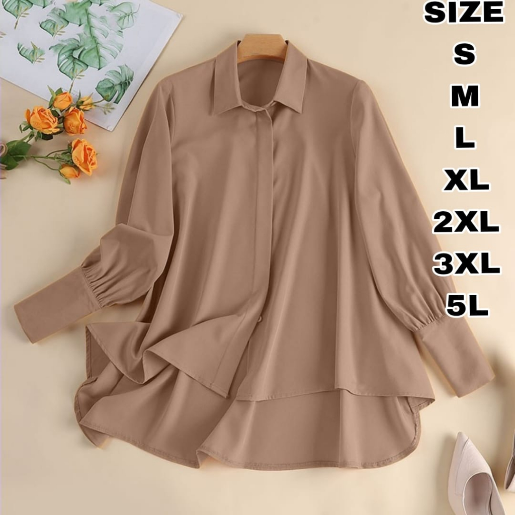 Jual NauraTop Atasan Wanita Oversize Bigsize size S M L XL XXL XXXL 5L ...