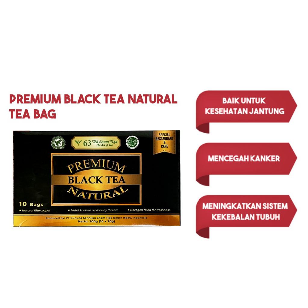 Jual Teh 63 Premium Black Tea Natural (Tea Bag) | Shopee Indonesia