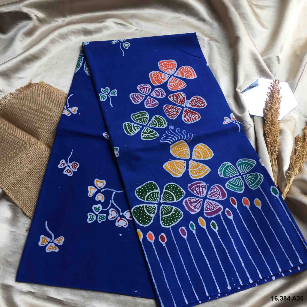 Jual Batik Tulis Asli Madura -Daun Semanggi -Kota Surabaya -Warna Biru ...