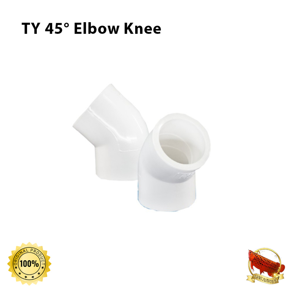 Jual TY 45 Deg Elbow Knee / Keni Pipa Pipe U – PVC by 3 Pawns | Shopee ...