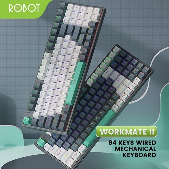 Jual ROBOT WORKMATE II MECHANICAL WIRED KEYBOARD GAMING 94 KEYS PBT ...