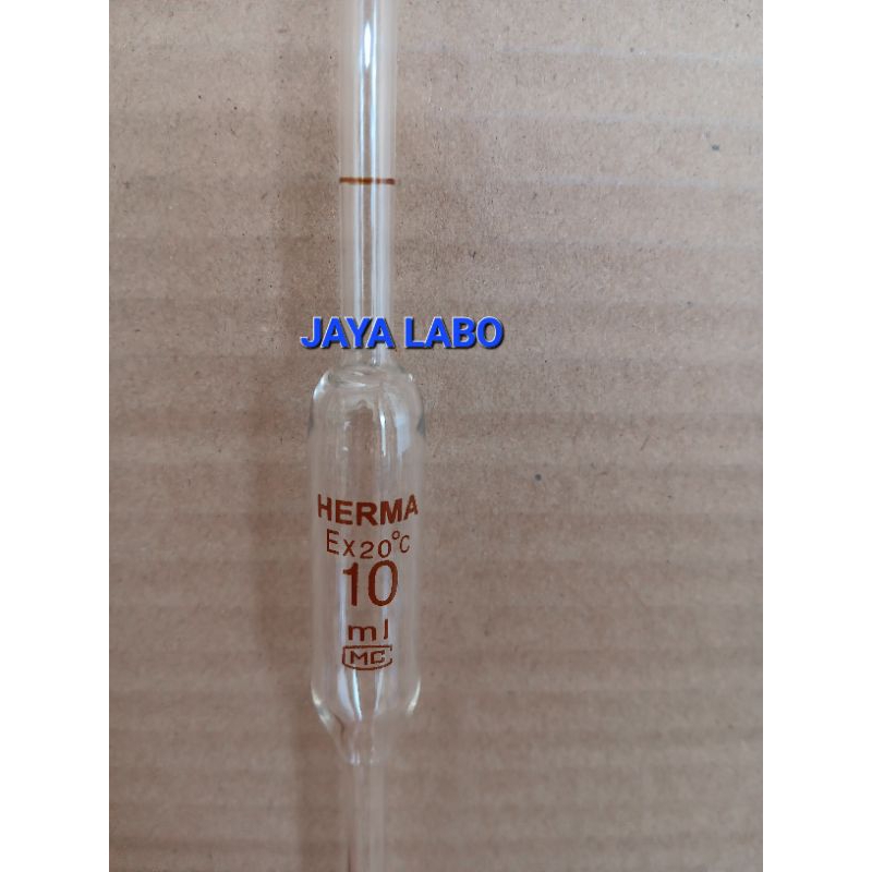 Jual PIPETTE VOLUMETRIC 10 ml HERMA / Pipet Volume Laboratorium / Pipet ...