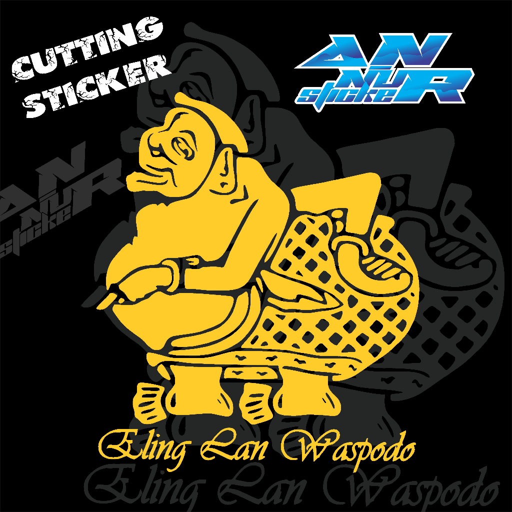 Jual stiker wayang sticker semar eling lan waspodo | Shopee Indonesia
