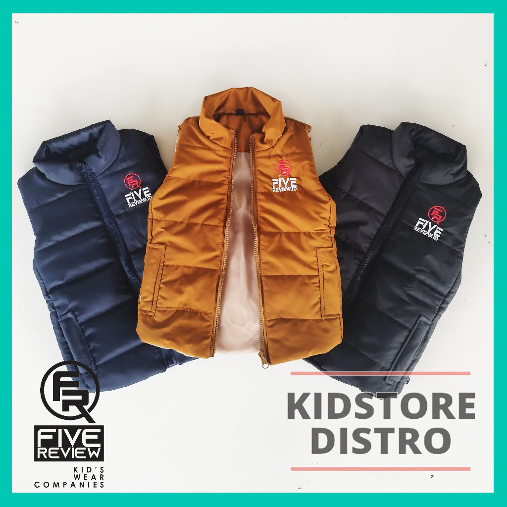 Jual Jaket Rompi Vest Anak Parasut Tebal Gelembung Anti Angin Rompi ...