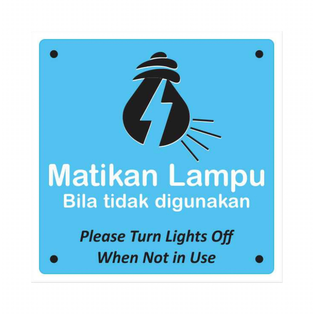 Jual STIKER VINYL MATIKAN LAMPU UK. 15 X 15 CM SIGN RAMBU K3 | Shopee ...