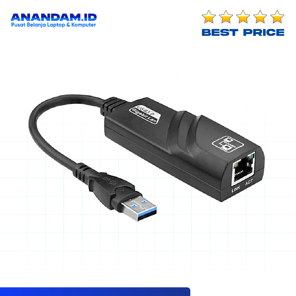Jual Konektor USB 3.0 To Lan RJ45 Converter Connector Ethernet Adapter ...