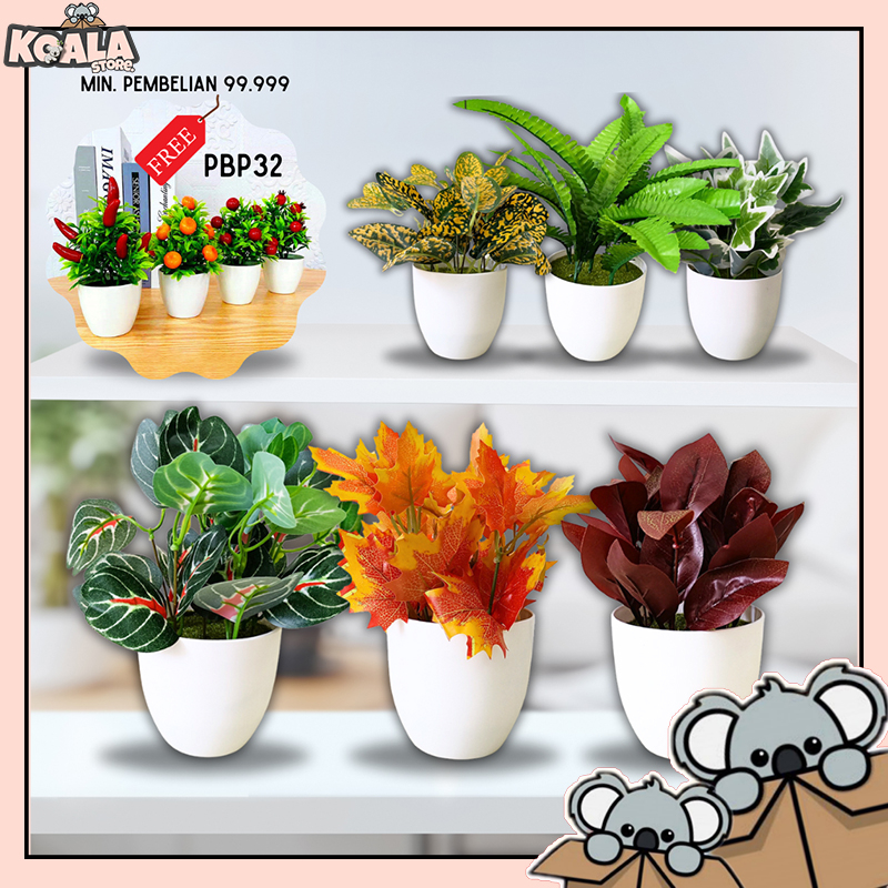 Jual Pot Bunga Hiasan Ruang Tamu Ornamen Pot Bonsai Tanaman Plastik ...