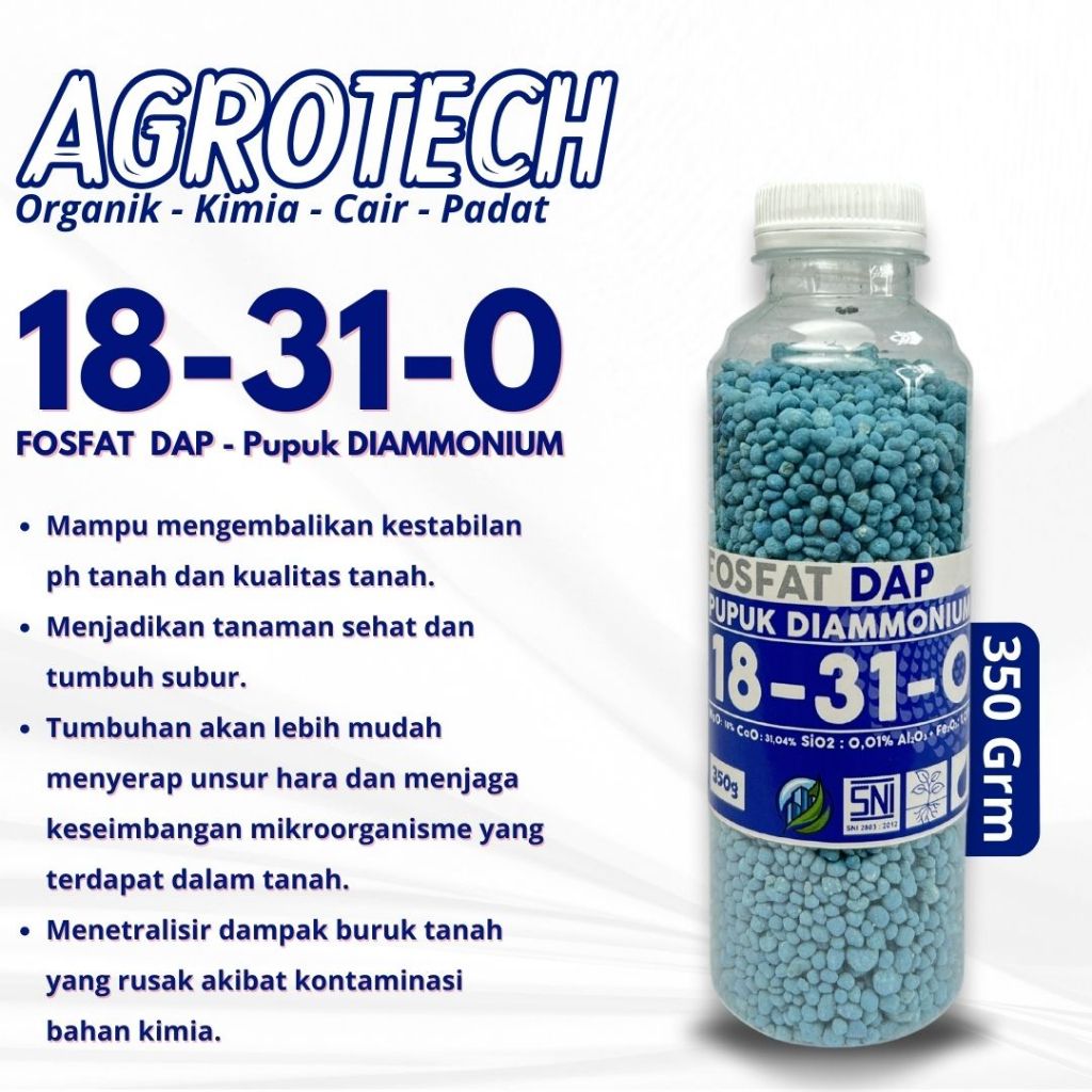 Jual Pupuk Fosfat DAP 18 31 0 Kemasan 350gr Penyubur Tanah Dan ...