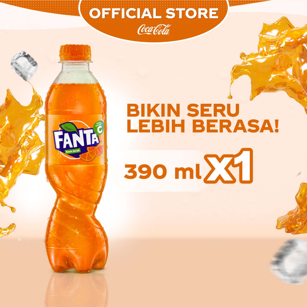 Jual Fanta Rasa Orange Jeruk Minuman Soda - Botol 390ml | Shopee Indonesia