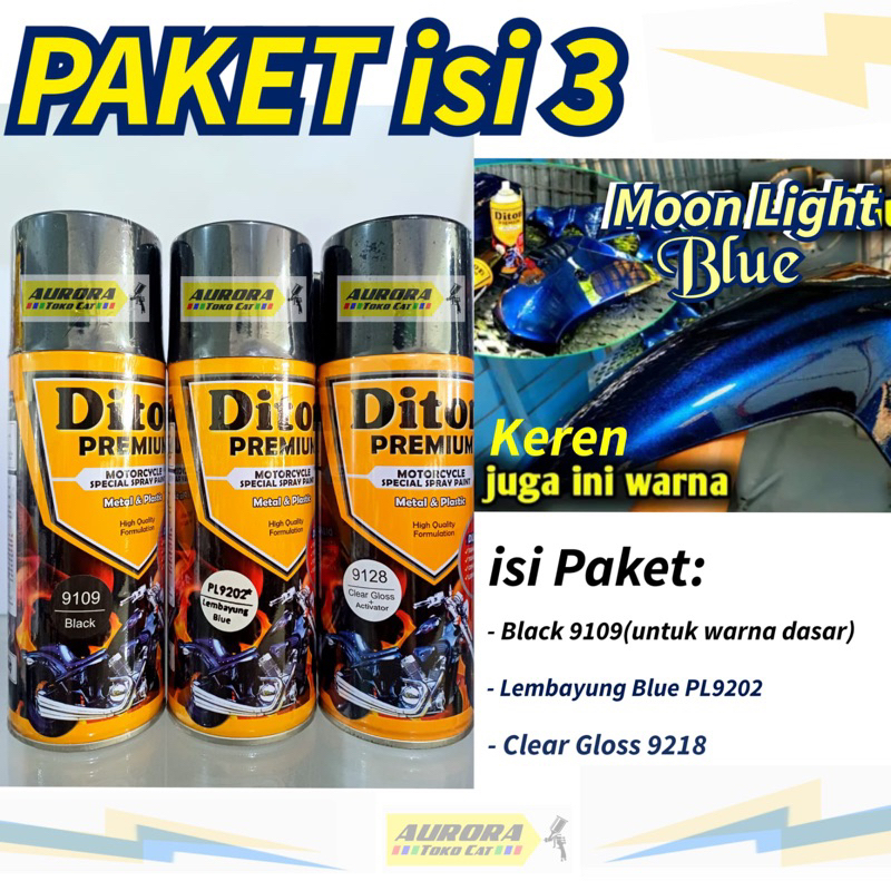 Jual PAKET Diton Premium Moonlight Blue - Hitam Lembayung Biru isi 3 ...