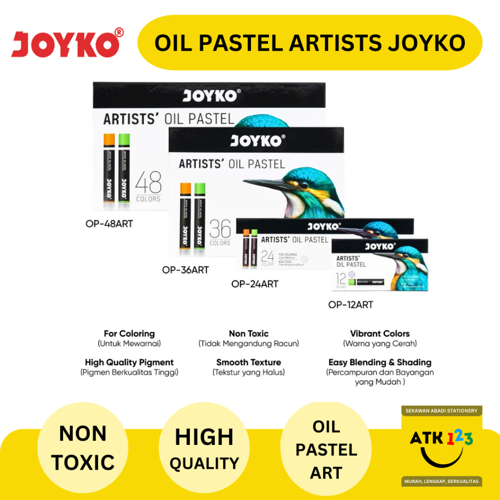 Jual JOYKO Crayon Oil Pastel Artist Joyko OP-ART 12 24 36 48 | Shopee ...
