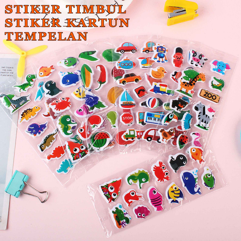 Jual Stiker Timbul / Stiker Kartun / Stiker Tempel / 1pcs | Shopee ...