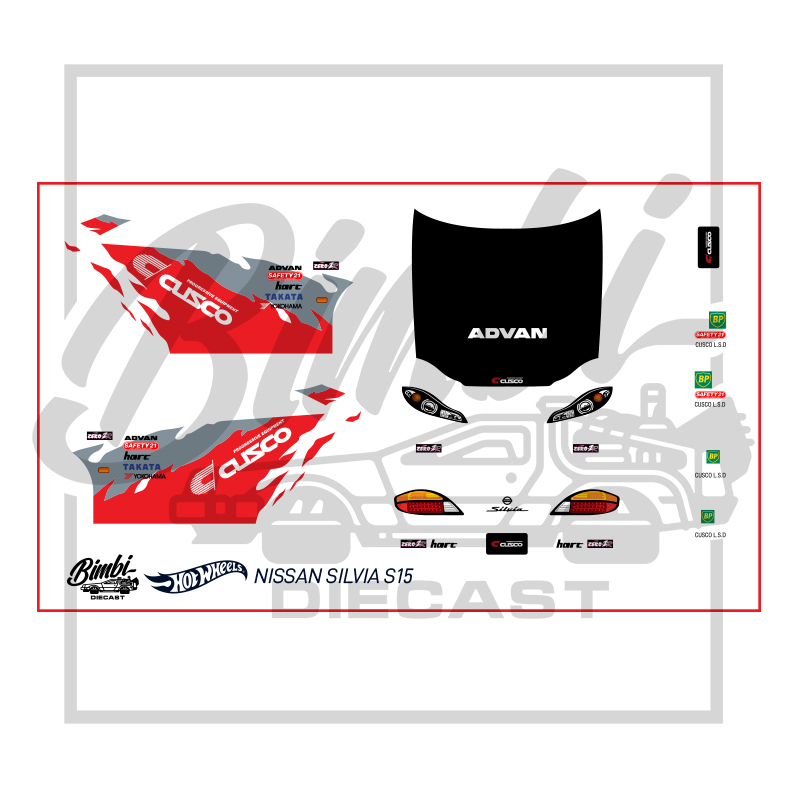 Jual Decal Hotwheels Nissan Silvia S15 Custom Diecast | Shopee Indonesia