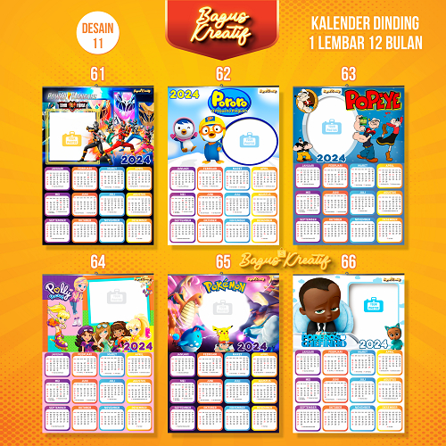 Jual CETAK KALENDER DINDING 2024, KERTAS TEBAL, FINISHING KLEM, BISA ...