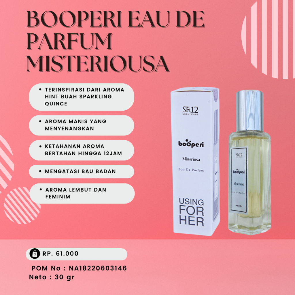 Jual GEXO - SR12 SKINCARE BOOPERI PARFUME 30 ML / TAHAN HINGGA 12 JAM / PARFUM UNISEX / EAU DE ...