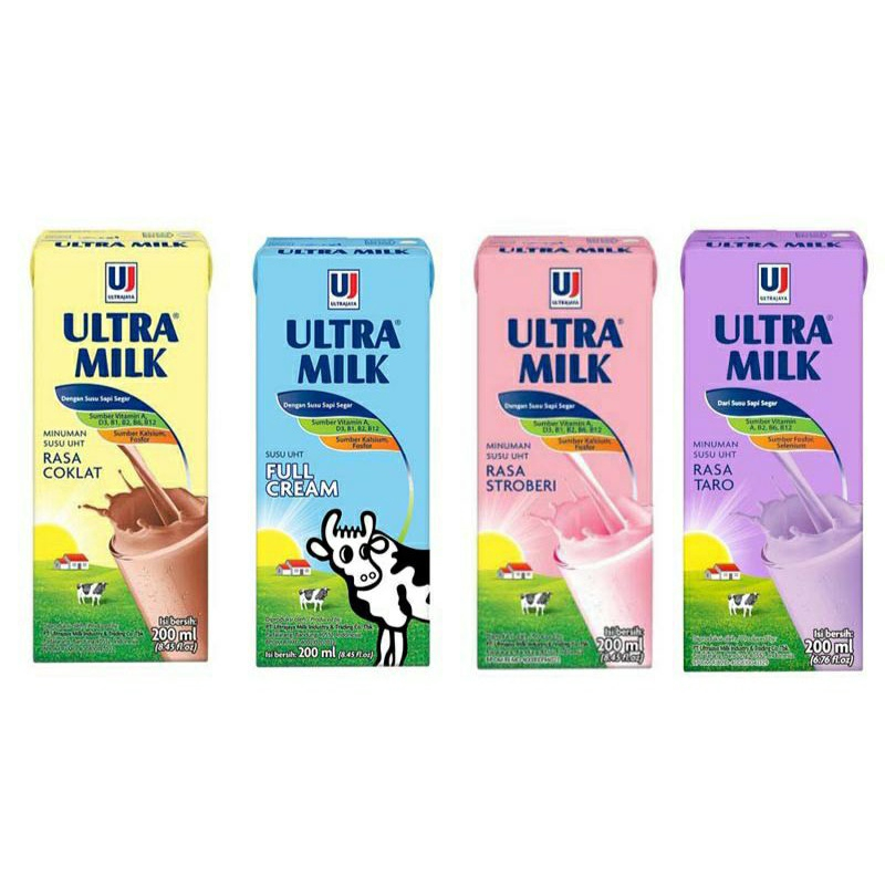 Jual Ultra Milk UHT 200ml All Varian isi 3 pcs | Shopee Indonesia